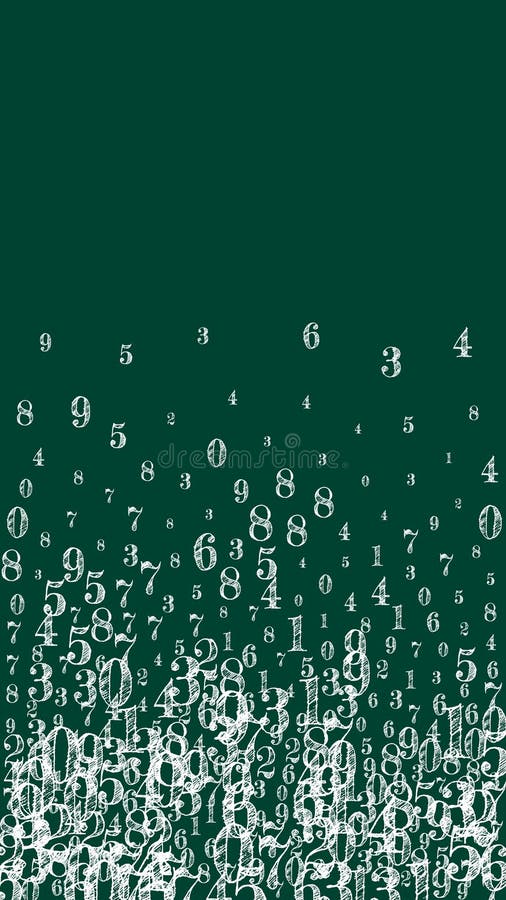 Falling Numbers. Math Study Concept Stock Photo - Image of vector ...