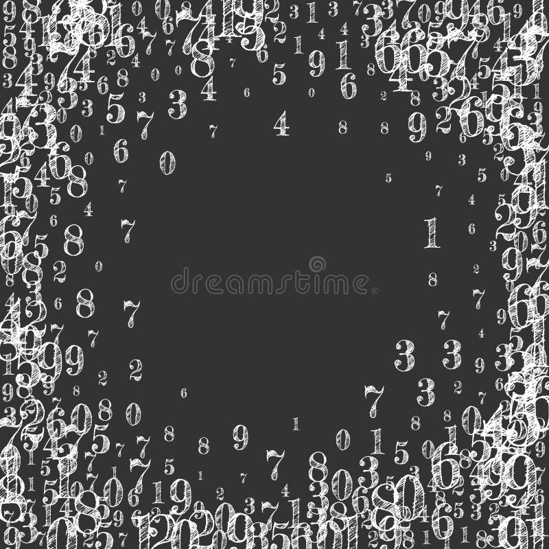 Falling Numbers. Math Study Concept Stock Photo - Image of vector ...