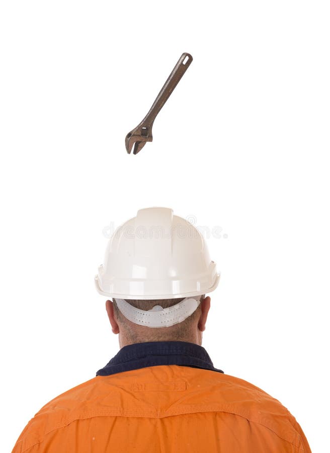 Falling Object Danger at Work Stock Photo - Image of contractor ...
