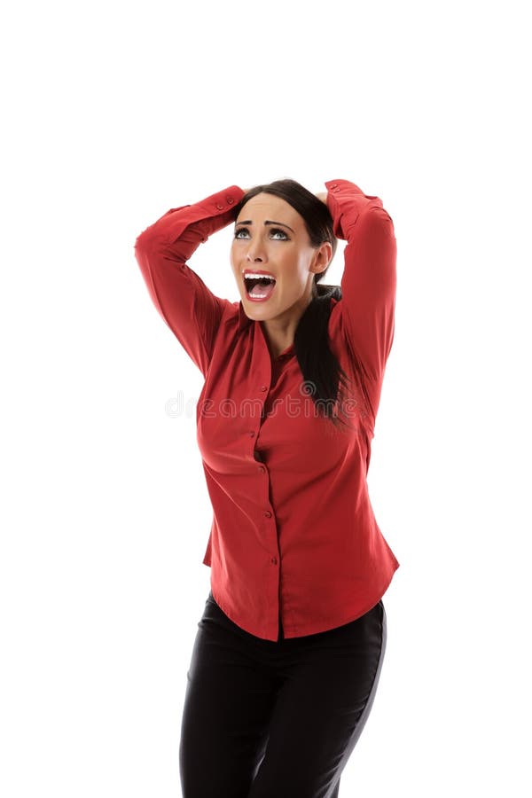 Falling objects stock image. Image of anxious, businesswoman - 45019917