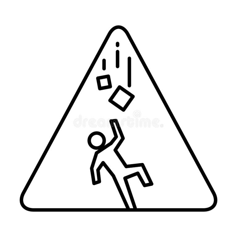 Falling Objects Safety Icon Stock Illustrations – 670 Falling Objects ...