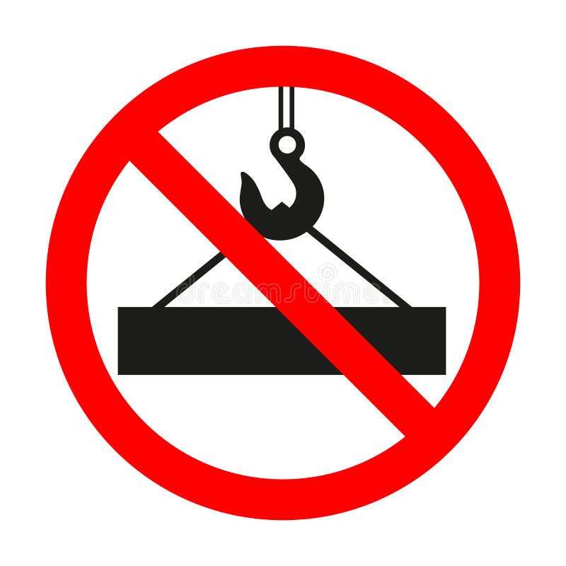 Falling Objects, Possible Falling Load. Warning Sign for Cranes Stock ...