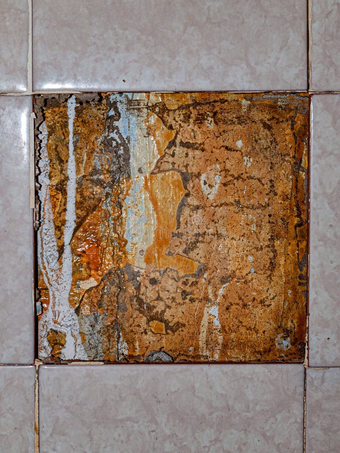 Falling Off Tiled Tiles in the Bathroom Stock Image - Image of abstract ...