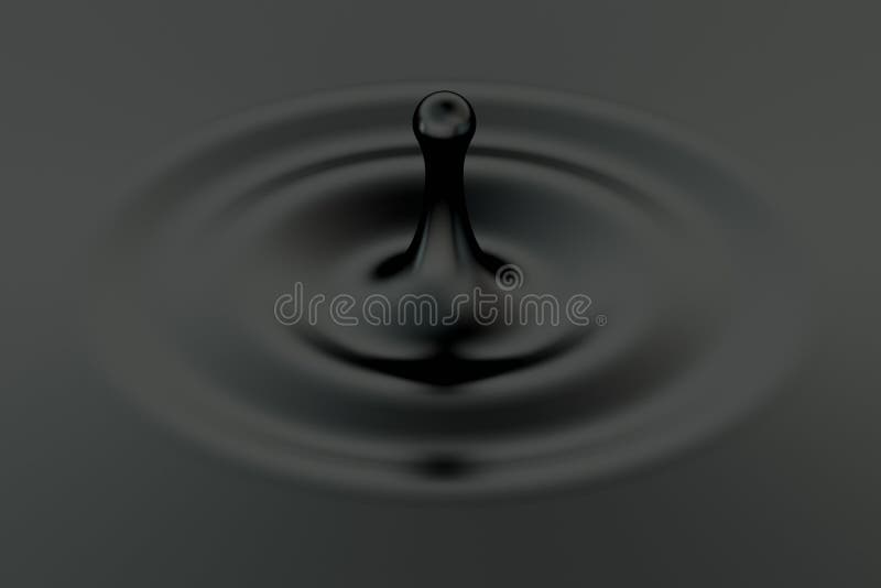 Falling oil drop stock illustration. Illustration of black - 58585139