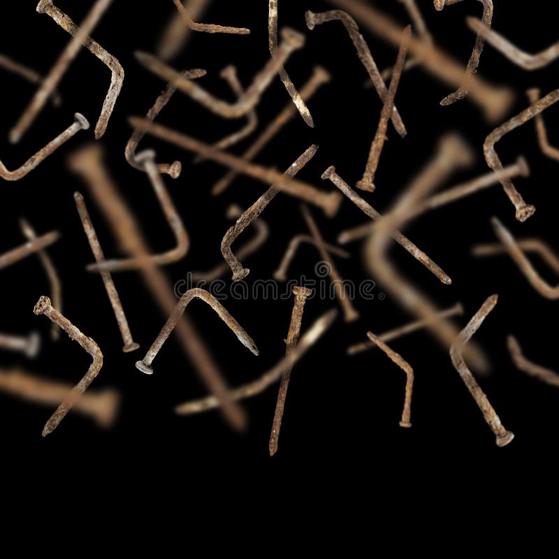 Falling old nails stock photo. Image of rubbish, tools - 84992082