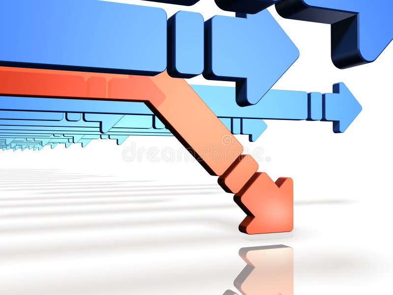 Falling Out from the Project Stock Illustration - Illustration of 3dcg ...