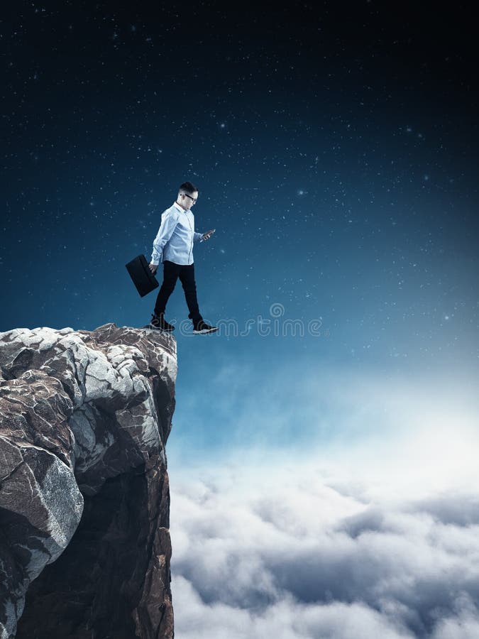 Falling over peak stock photo. Image of clouds, pressure - 163622140