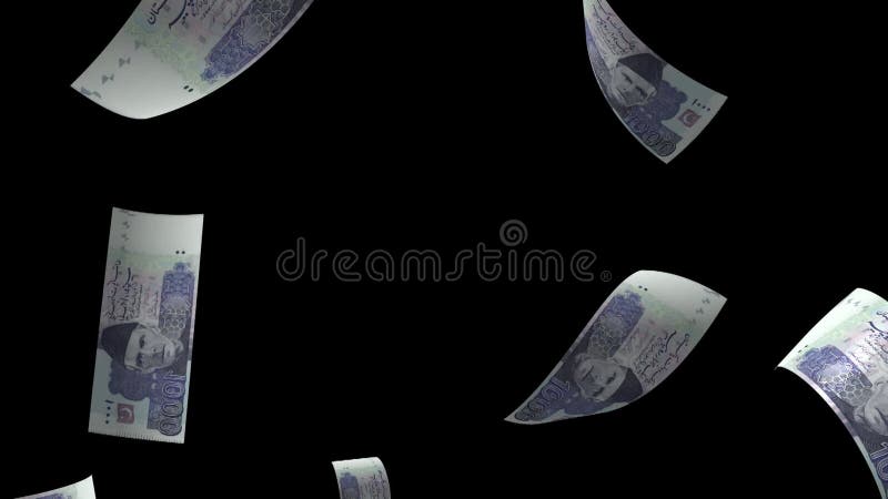 3D Animation of Falling 5000 West African CFA Banknotes Money Stock ...