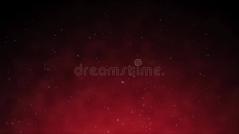 Falling Particles Snowflakes Animation on Red Dark Background. Abstract ...
