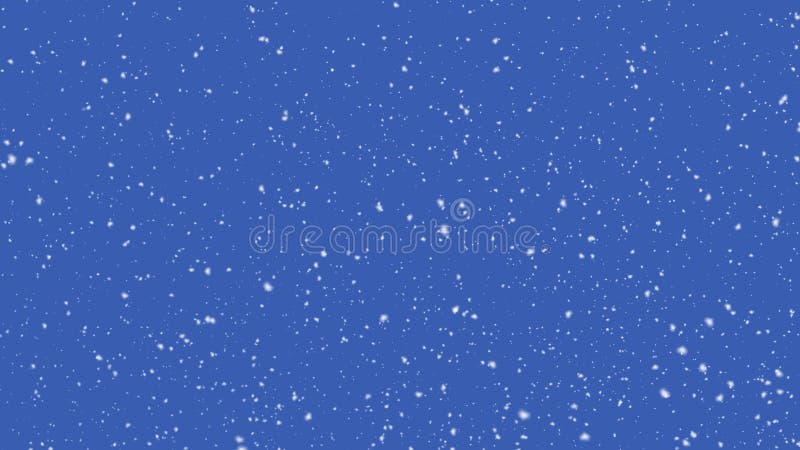 Falling Particles Snowflakes on Blue Background. 3d Illustration Stock ...