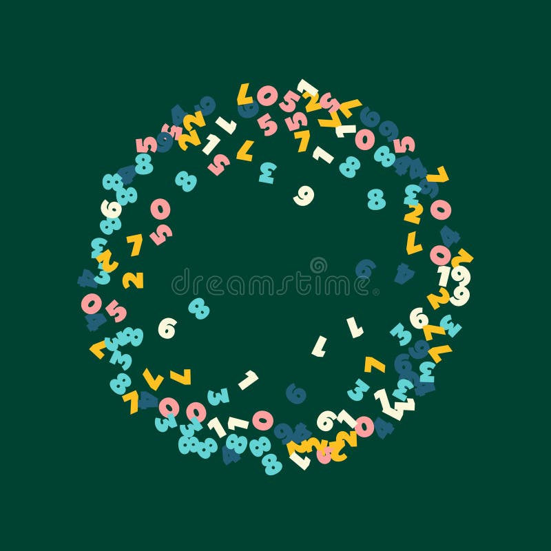 Falling Pastel Numbers. Math Study Stock Illustration - Illustration of ...