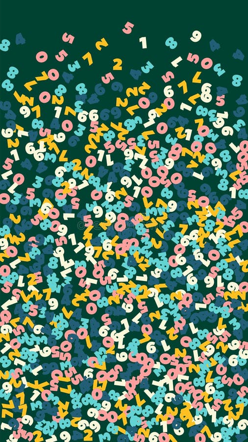 Falling Pastel Numbers. Math Study Stock Photo - Image of characters ...