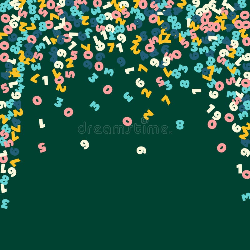Falling Pastel Numbers. Math Study Stock Illustration - Illustration of ...