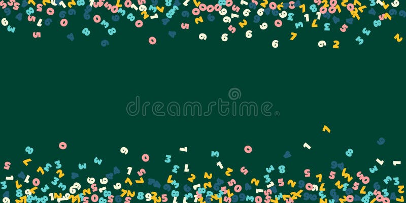 Falling Pastel Numbers. Math Study Stock Illustration - Illustration of ...
