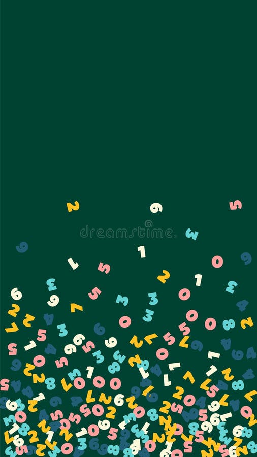 Falling Pastel Numbers. Math Study Stock Illustration - Illustration of ...