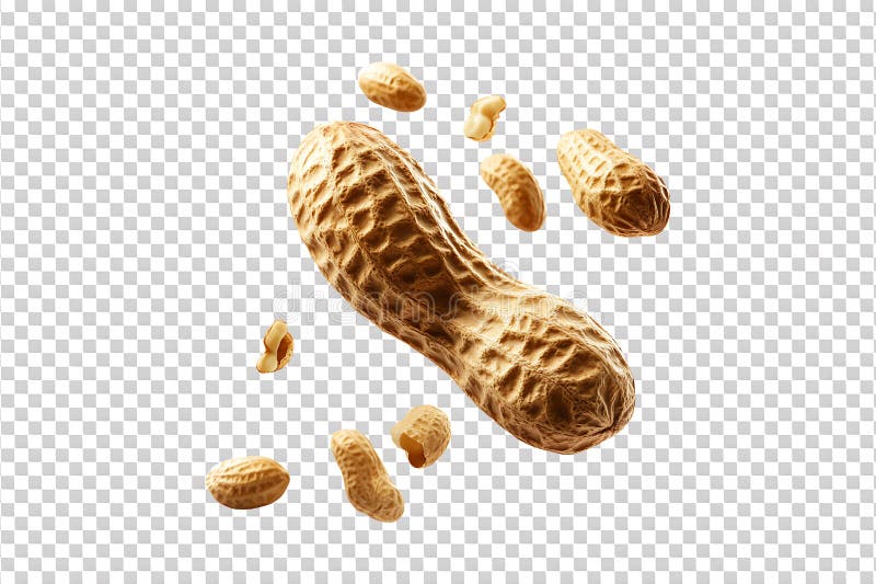 Falling Peanut Isolated on Transparent Background PNG Stock Photo ...