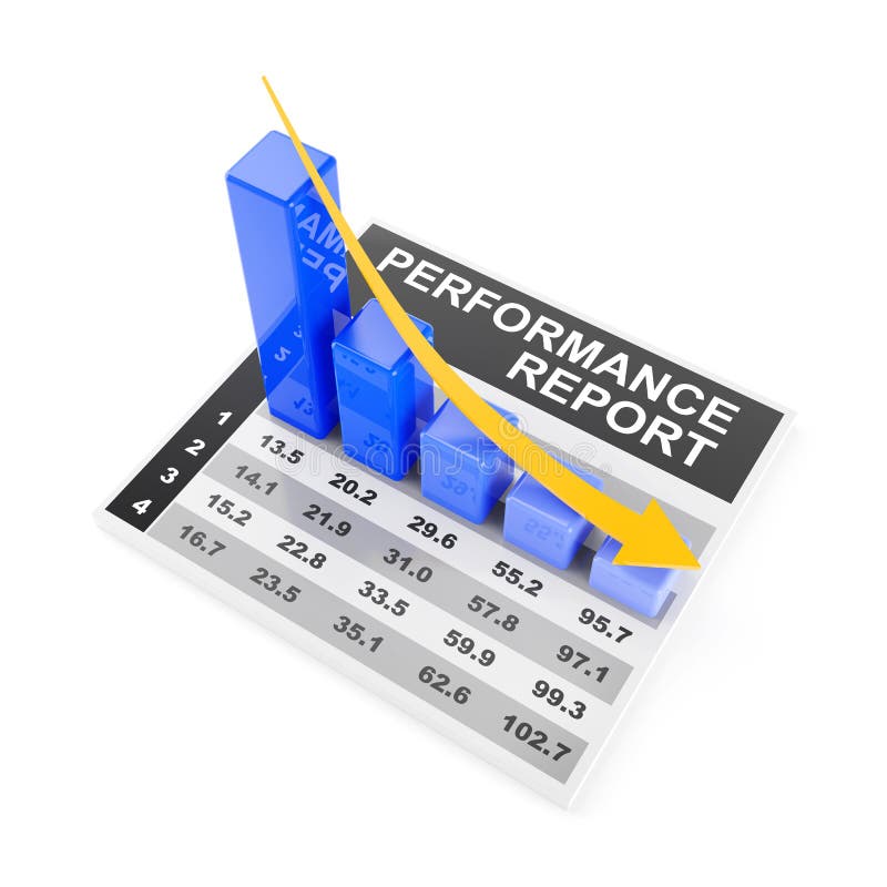 Performance Chart Showing Rebound Trend Stock Illustration ...