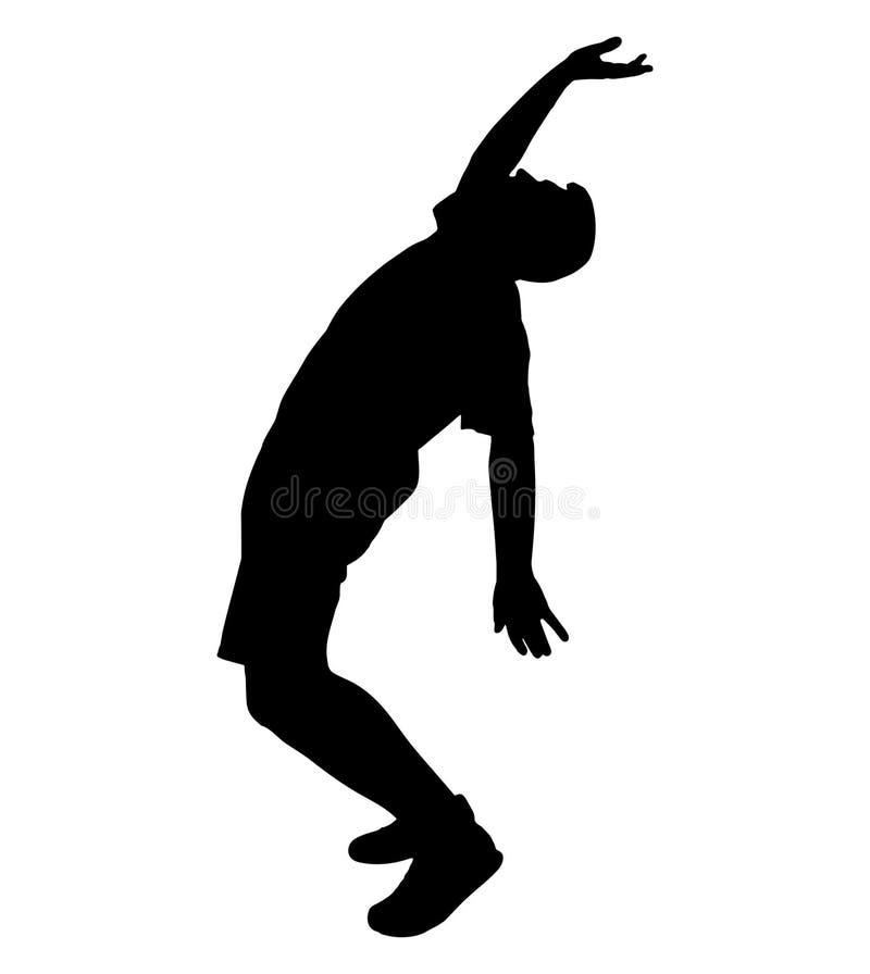 Falling Person Silhouette. Vector Illustration Stock Illustration ...