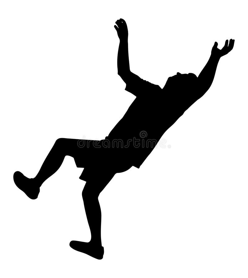 Falling Person Silhouette. Vector Illustration Stock Vector ...