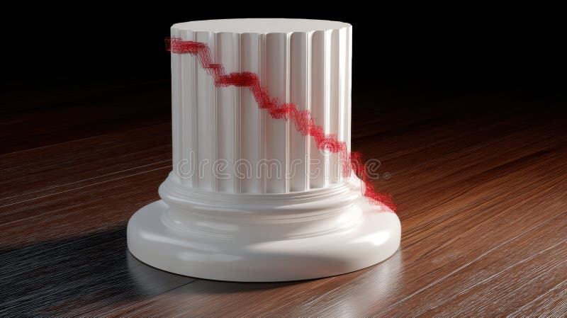 Falling Pillars: AI- stock illustration. Illustration of trend - 375986620
