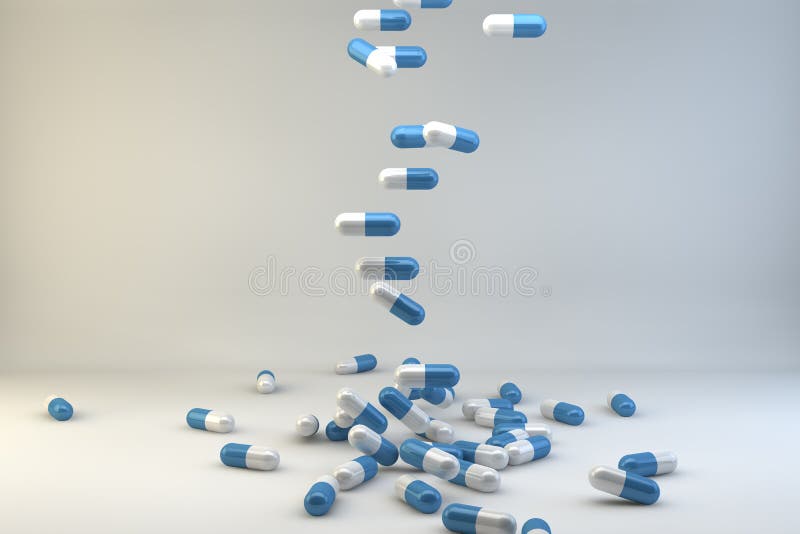 Falling Pills stock illustration. Illustration of healthcare - 24454681