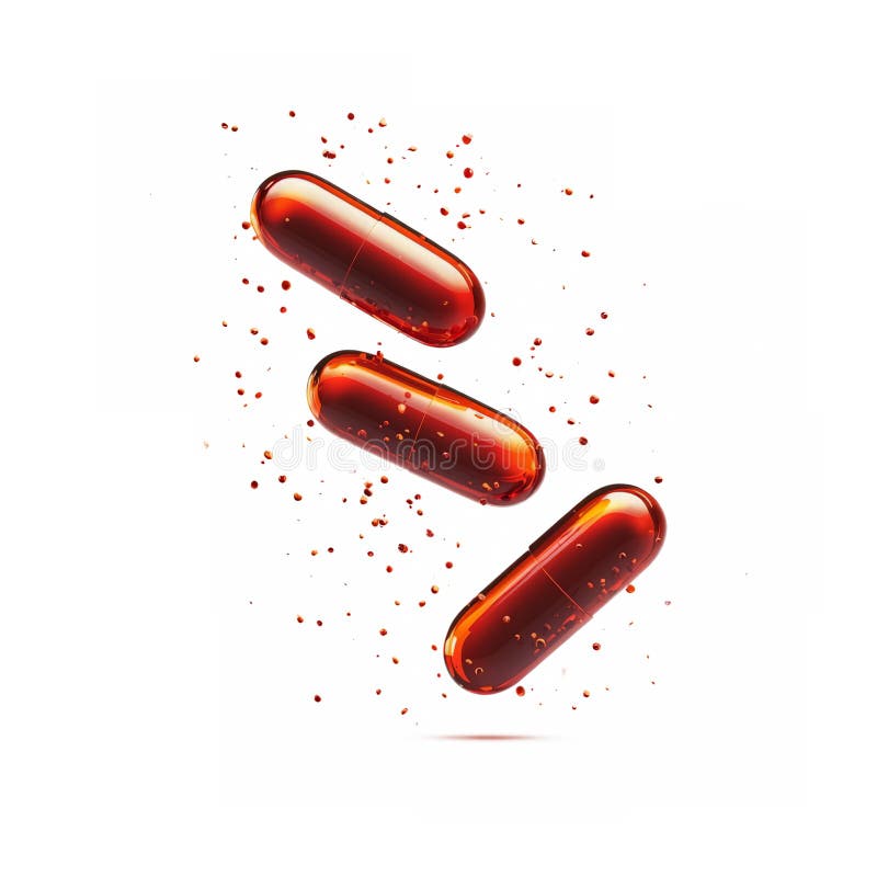 Falling Pills. AI Generative Stock Illustration - Illustration of ...
