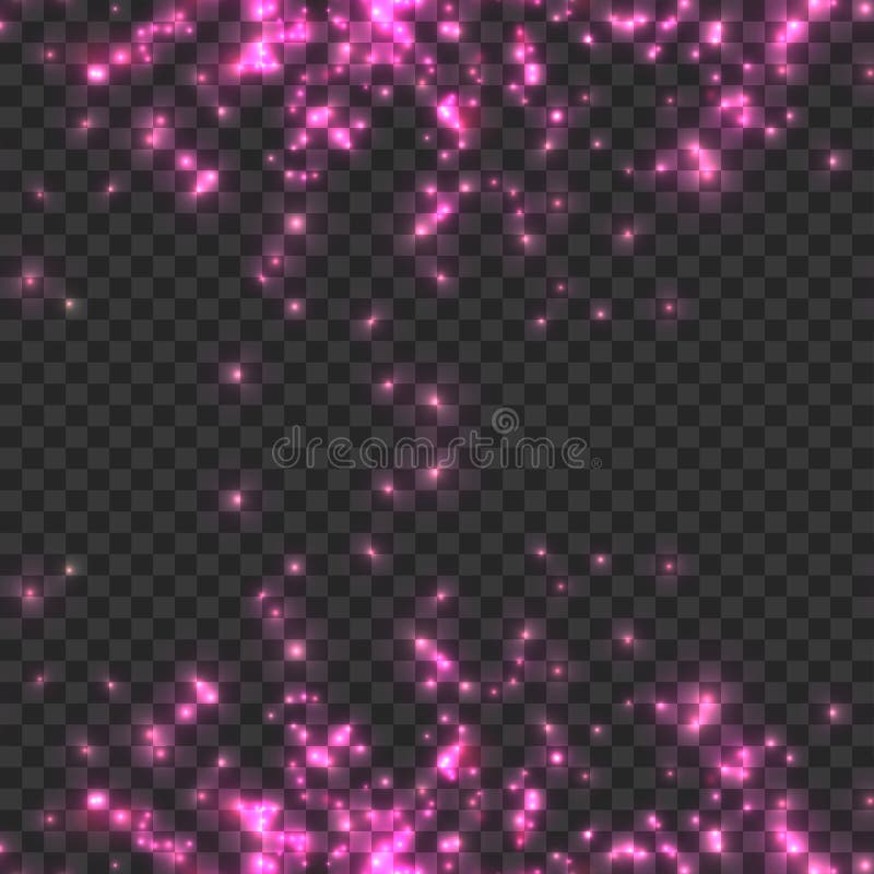 Falling Pink Glitter Sparkle Dust Overlay. Bright Luminous Light Effect ...