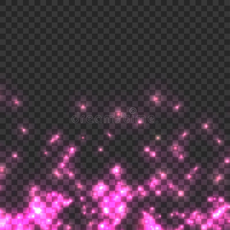 Falling Pink Glitter Sparkle Dust Overlay. Bright Luminous Light Effect ...