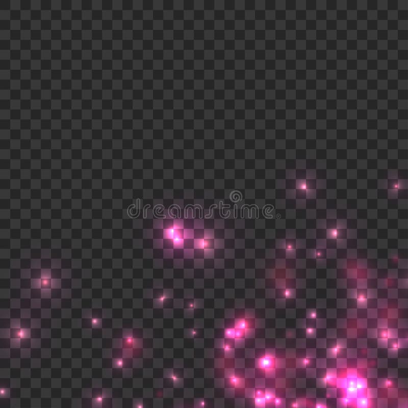 Falling Pink Glitter Sparkle Dust Overlay. Bright Luminous Light Effect ...