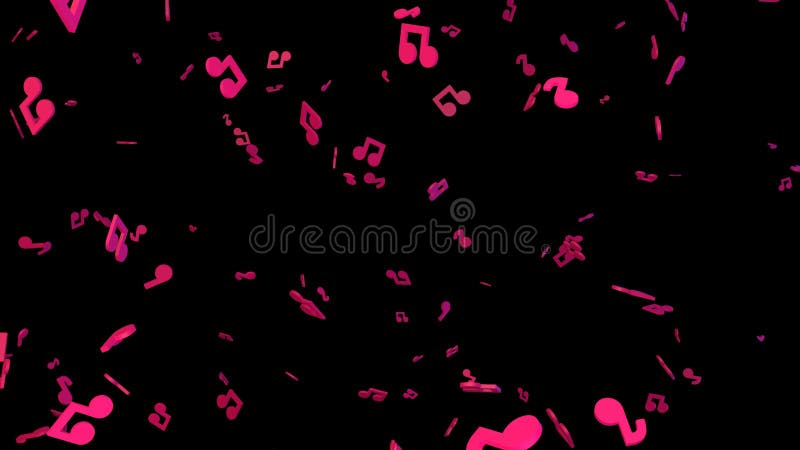 Falling Pink Musical Notes on Pink Background. Stock Video - Video of ...