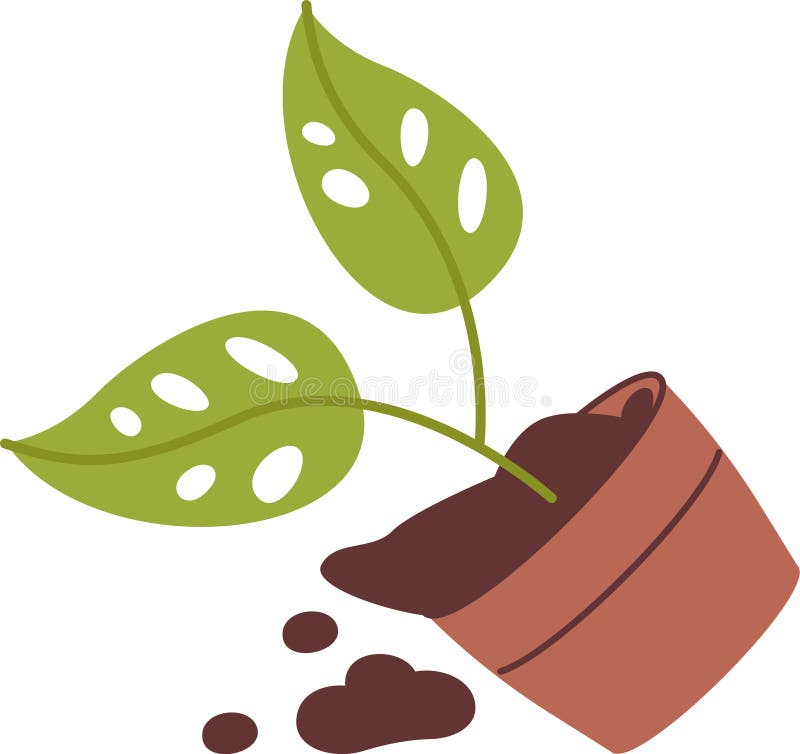 Falling Plants Pot stock vector. Illustration of plant - 330638363