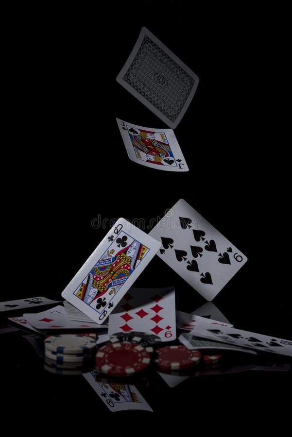 Playing cards falling stock photo. Image of fall, group - 35490612