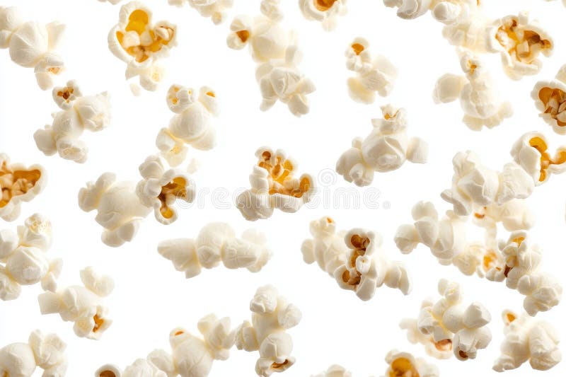 A Falling Popcorn Flake Levitating in the Air for a Relaxing Snack ...