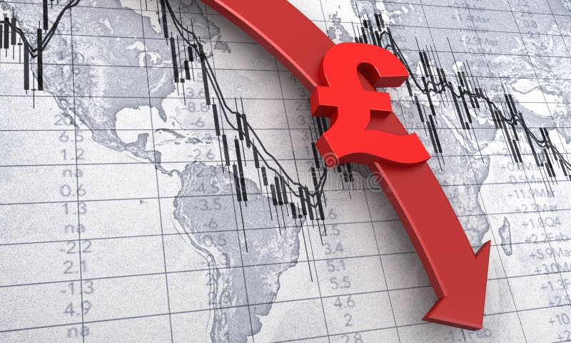 Falling Pound stock illustration. Illustration of economic - 20697047