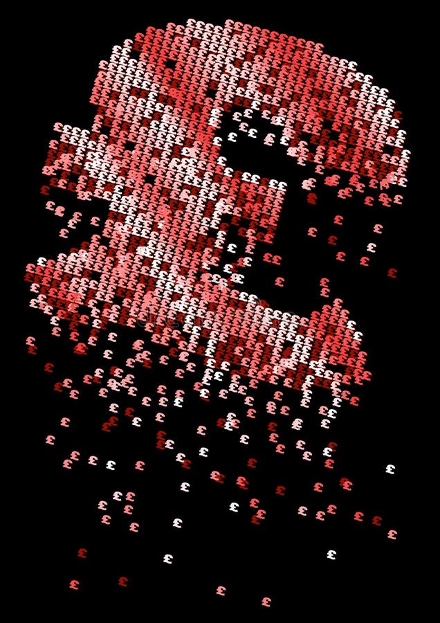 Falling pound sign stock vector. Illustration of symbol - 21037272