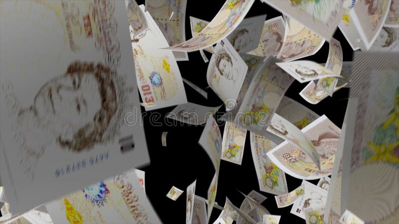 Falling Pound Sterling Money Stock Footage - Video of green, transition ...