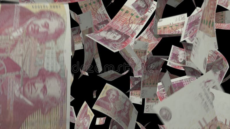 Falling Pound Sterling Money Stock Footage - Video of green, transition ...