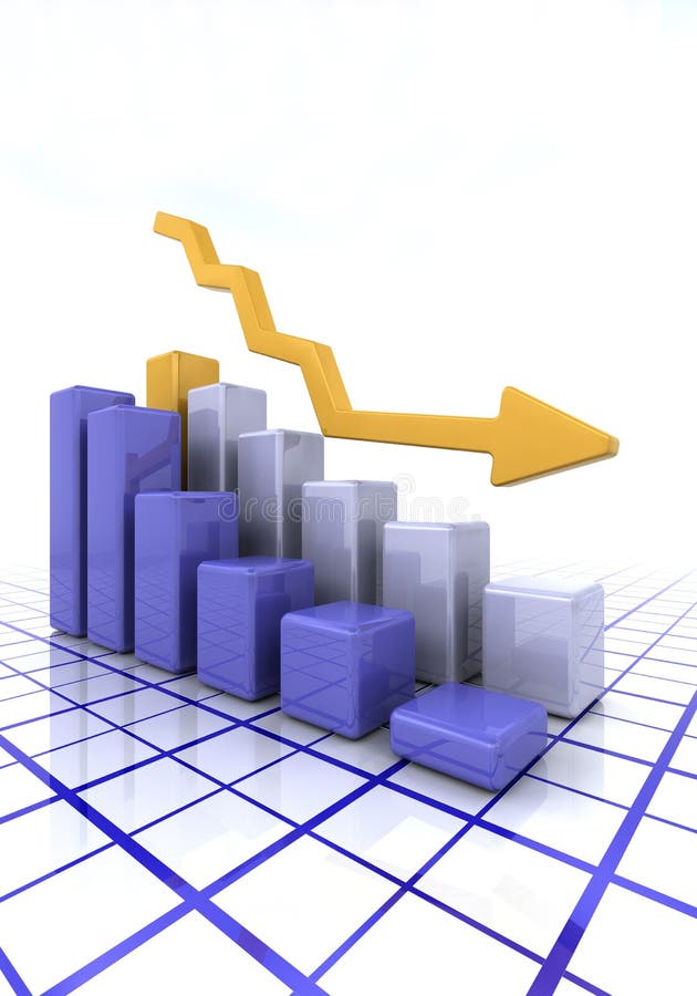 Falling profits stock illustration. Illustration of economic - 12554036