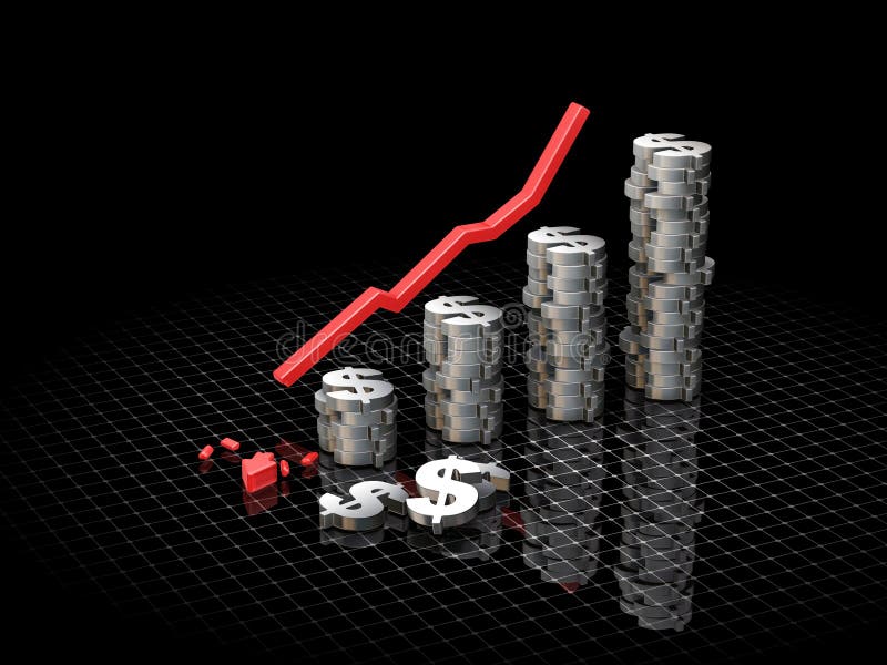 Falling profits stock illustration. Illustration of chart - 1756588