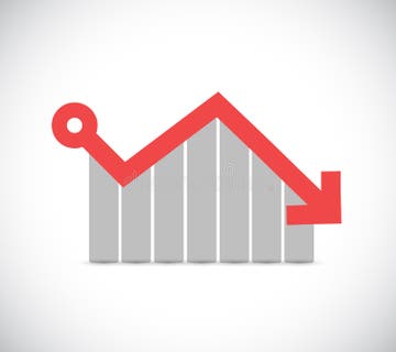 Falling Profits Business Graph Illustration Stock Illustration ...