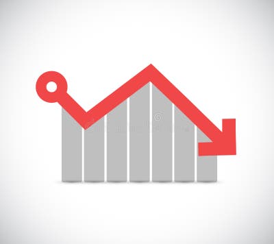 Falling Profits Business Graph Illustration Stock Illustration ...