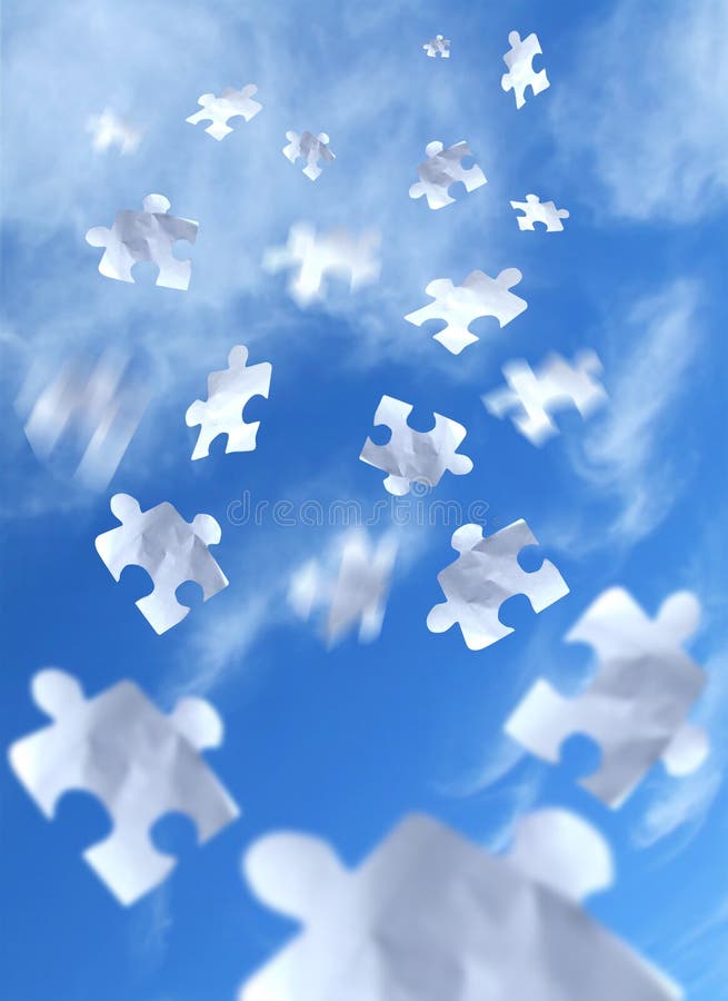 Falling puzzle stock image. Image of piece, assemble - 16573595