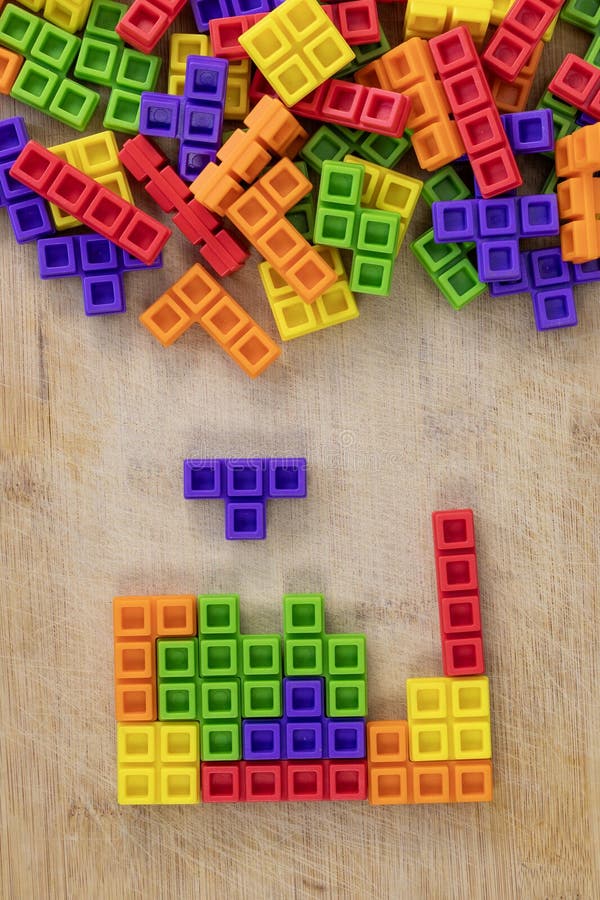 Falling Puzzle Blocks Game Simulation Stock Photos - Free & Royalty ...