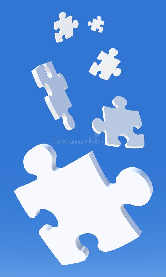 Falling Puzzle Pieces stock illustration. Illustration of falling - 2595335