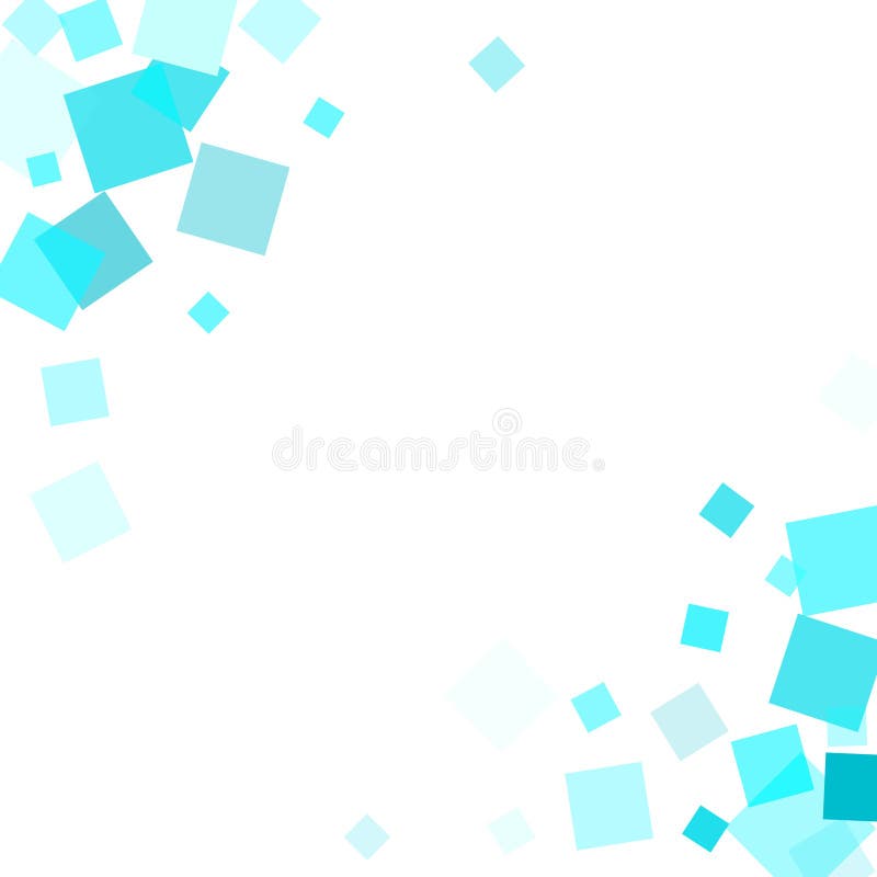 Falling Quad Shapes Pattern. Light Azure Square Stock Vector ...