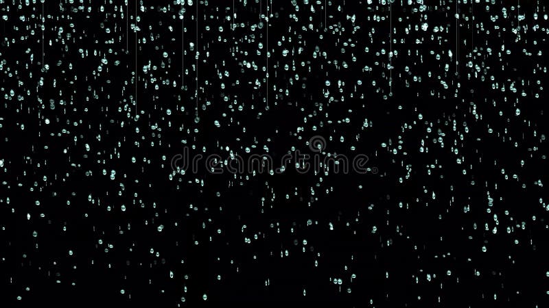 Falling Rain Drops Motion Graphics with Plain Black Background Stock ...