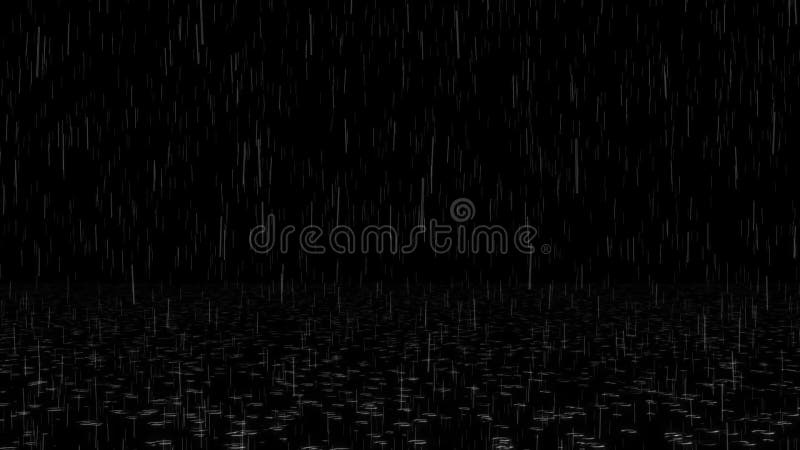 Falling Rain with Splashes & Foam on Ground Loop Overlay Stock Footage ...