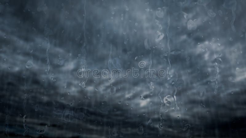 Falling Rain on Sky with Clouds - Beautiful Weather Background - Photo ...