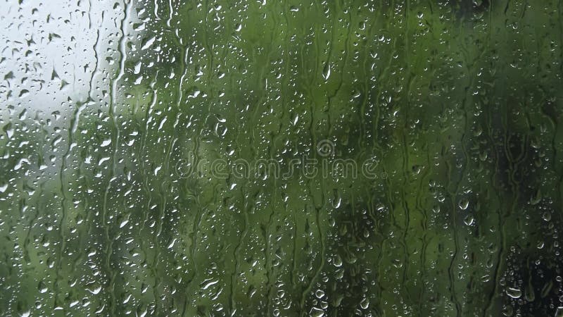 Falling Rain into the Window, Weather Concept Stock Video - Video of ...