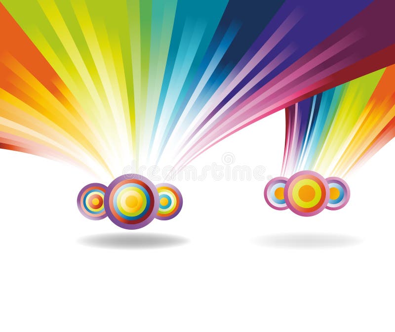Falling rainbows stock vector. Illustration of card, border - 12642794
